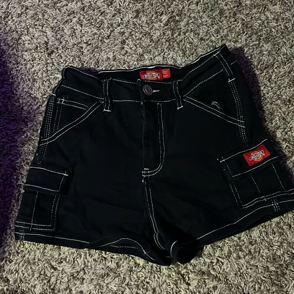 Dickies | Shorts | Black Dickies Shorts With White Stitching | Poshmark